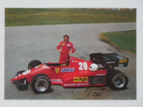 1983 Ferrari Factory Postcard Rene Arnoux F1 Enzo Signature – 6carb